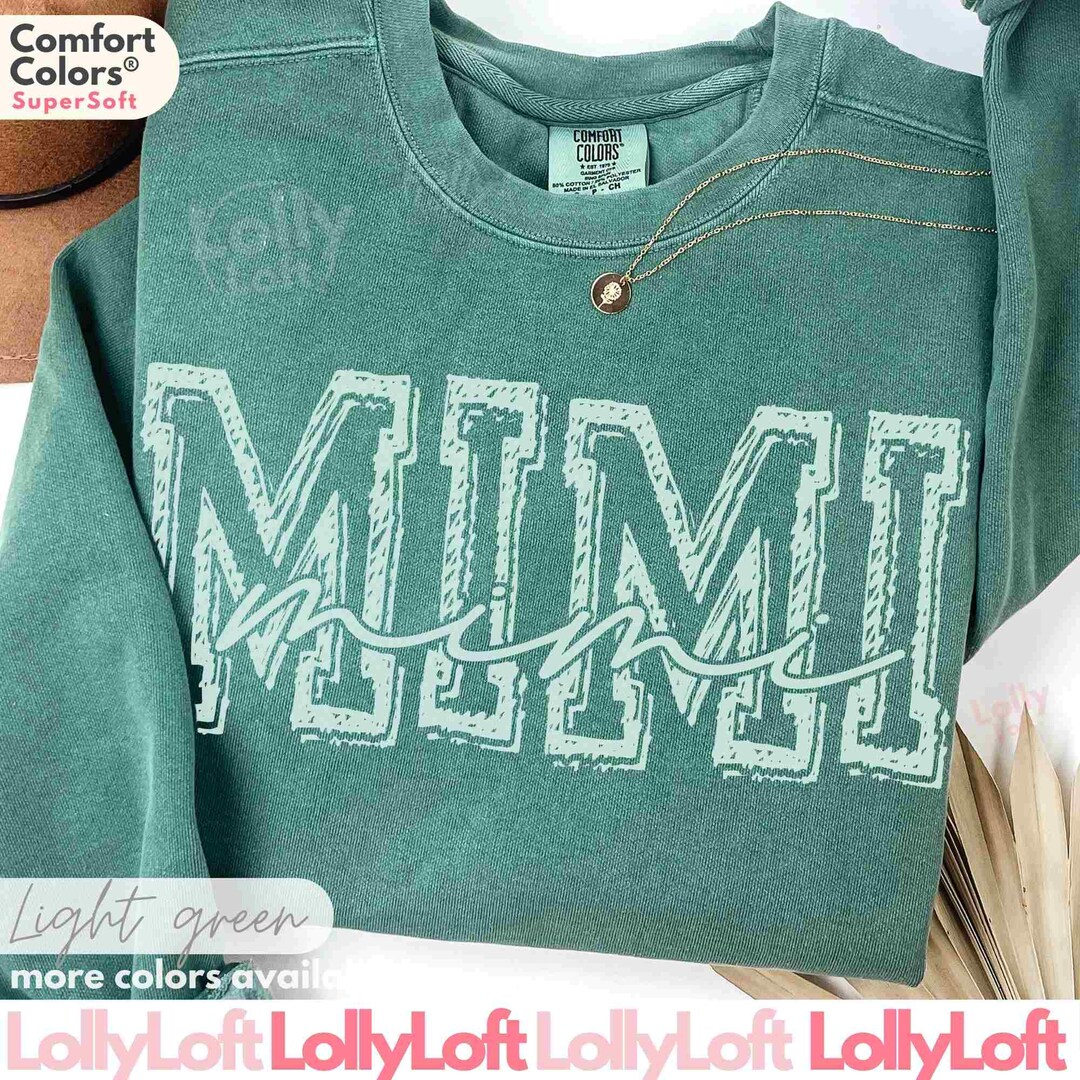 COMFORT COLORS® College Mimi Sweatshirt Varsity Mimi Retro Crewneck ...