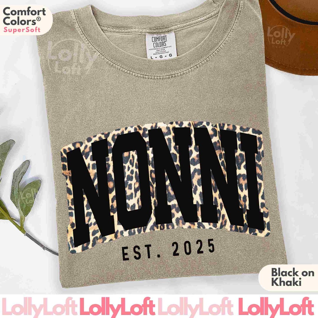 Nonni Leopard Print Comfort Colors T-shirt: New Grandmother Gift - Etsy