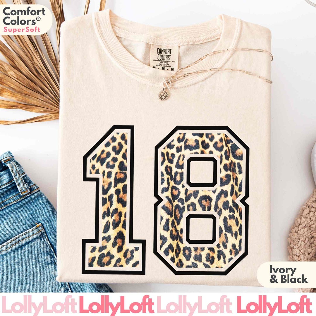 Custom Numbers COMFORT COLORS® Cheetah Print Leopard College Birthday ...