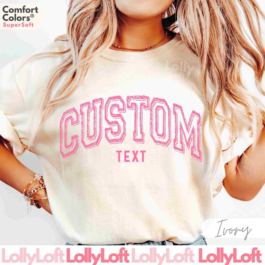 Custom Varsity COMFORT COLORS® College Shirt Custom Name Shirt Your ...