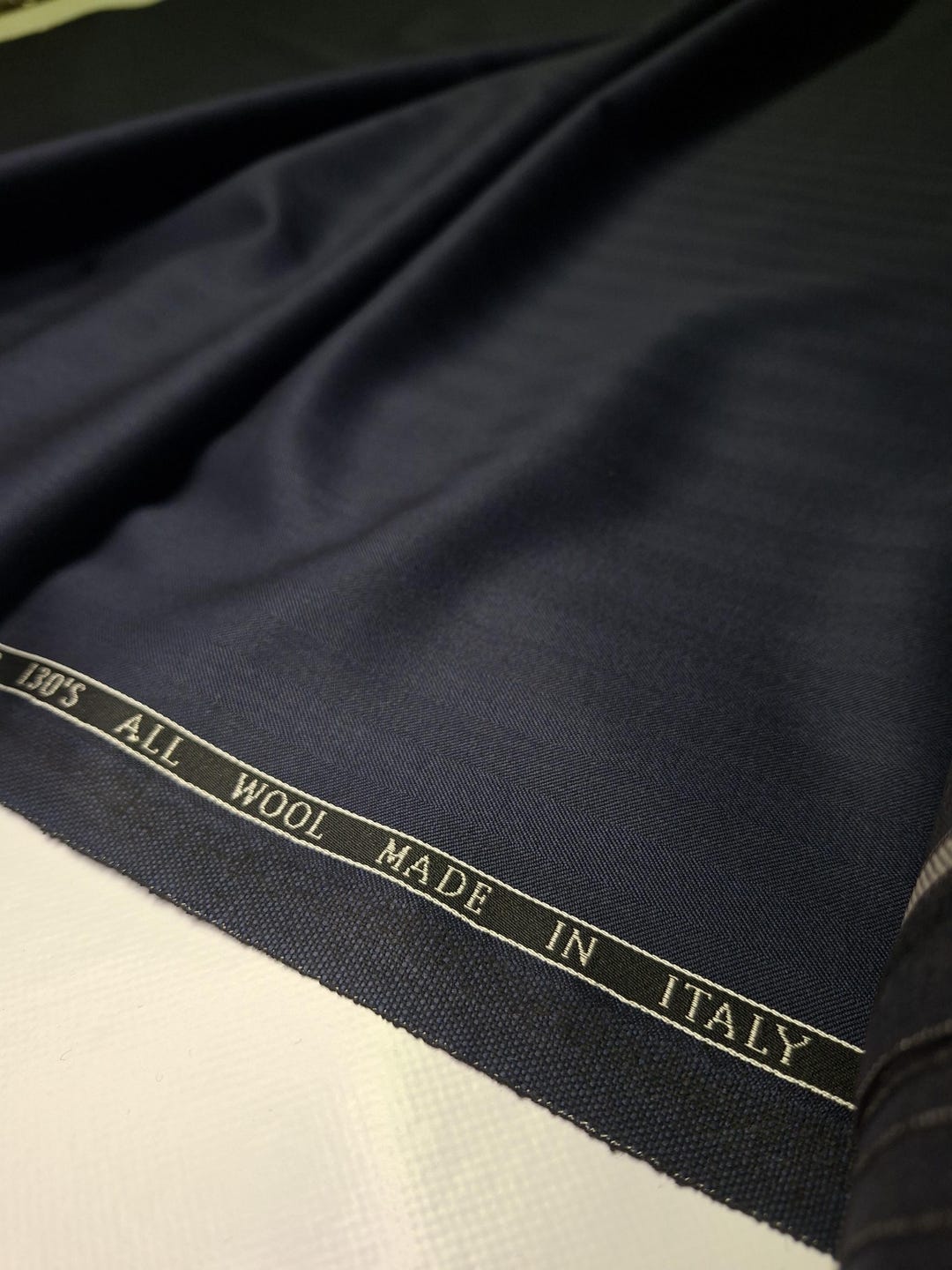 Navy Blue Super 130s Wool by Drago, Made in Italy - Etsy