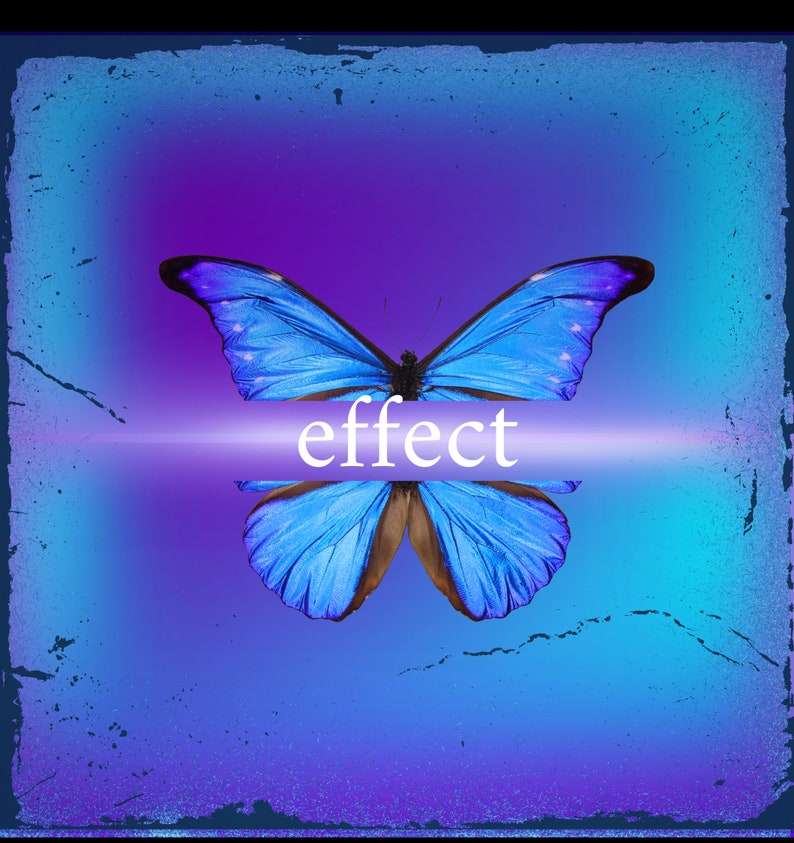 Digital Download Blue Butterfly Effect Artwork Butterfly Printable Wall ...