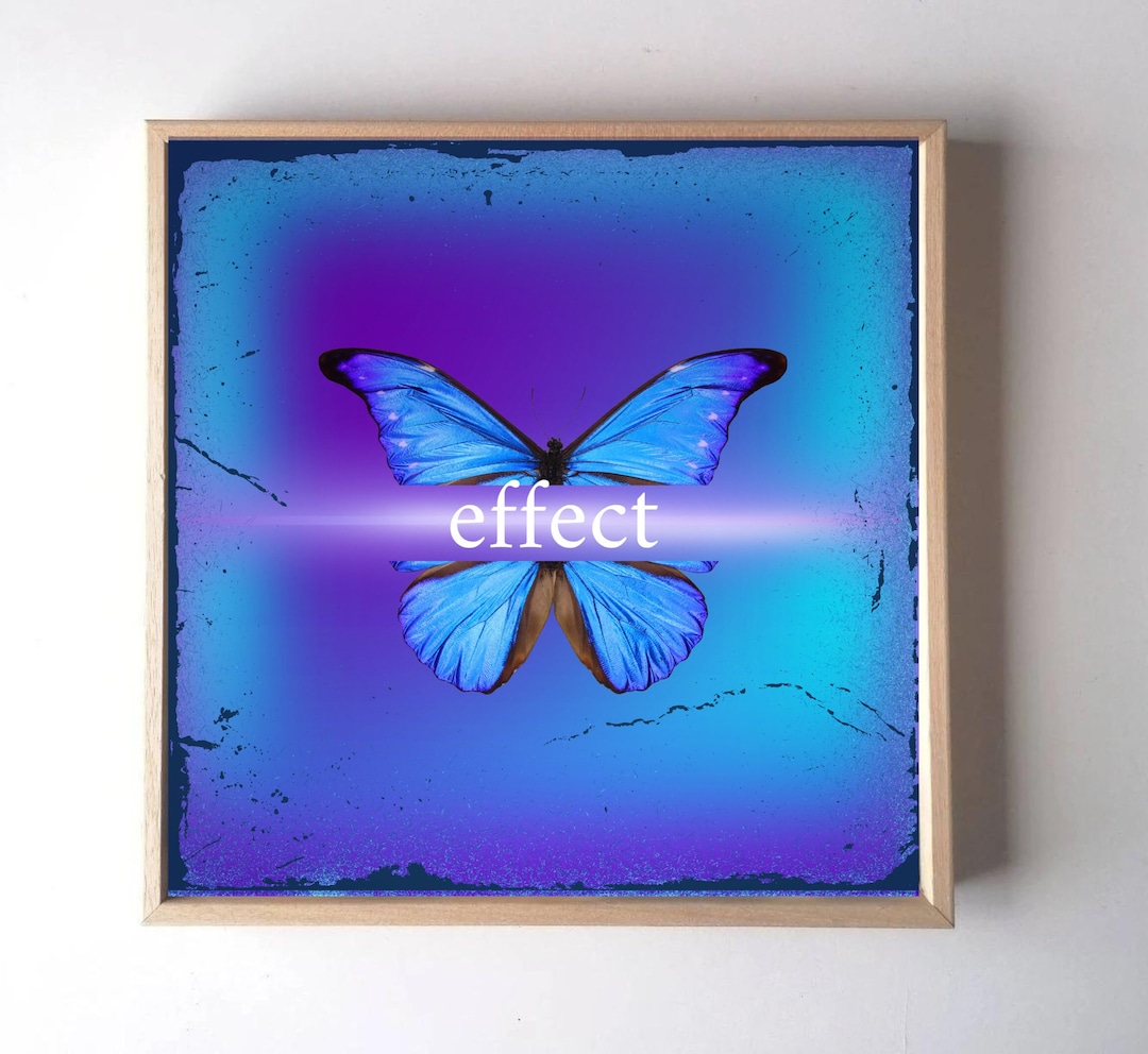 Digital Download Blue Butterfly Effect Artwork Butterfly Printable Wall ...