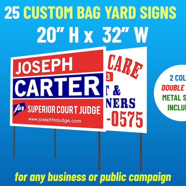 Poly Bag Yard Signs - Etsy