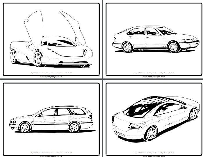 53 Page Car Coloring Book - Etsy