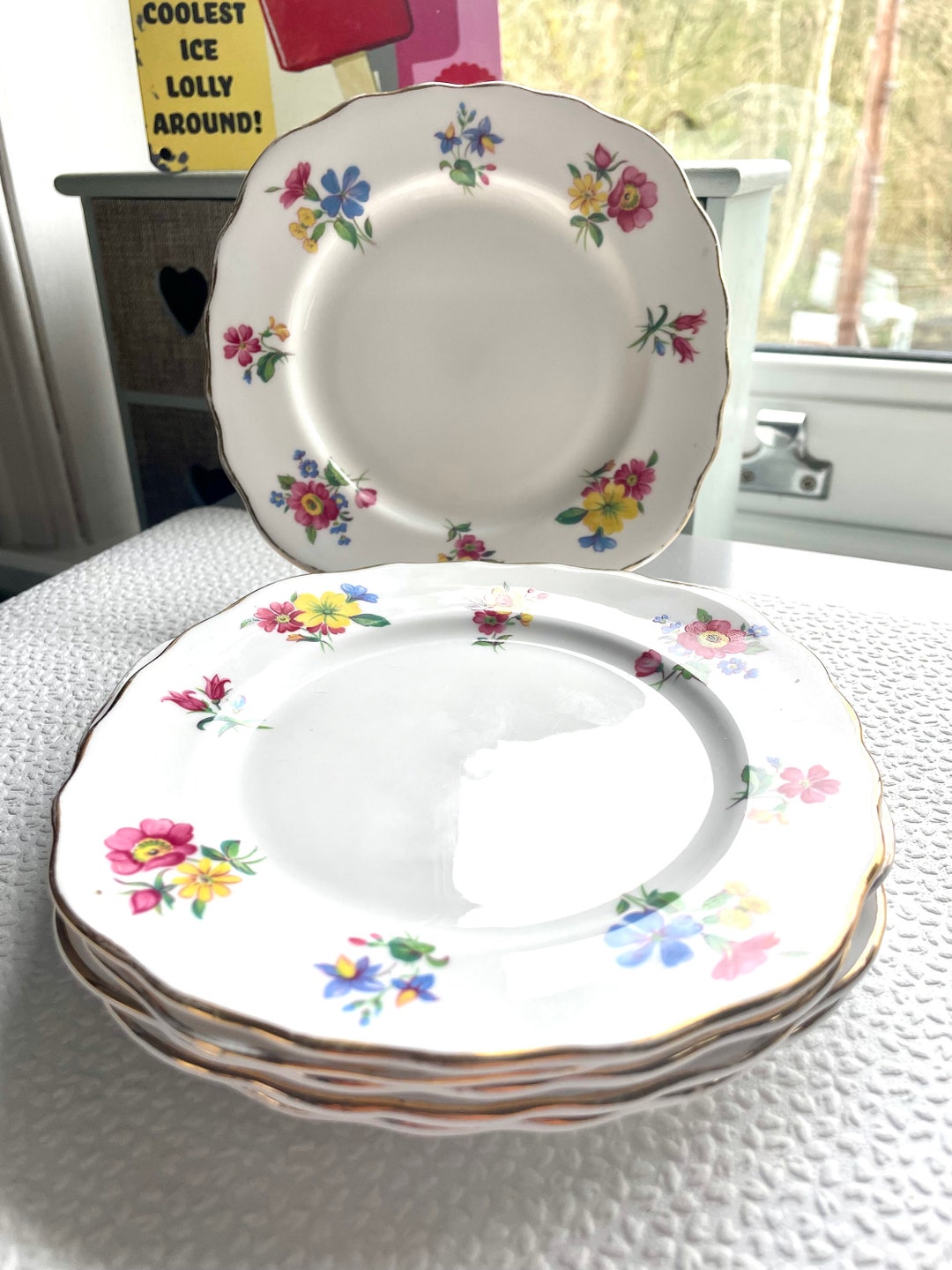 Colclough Vale Vintage 40s Side Plates Floral - Etsy
