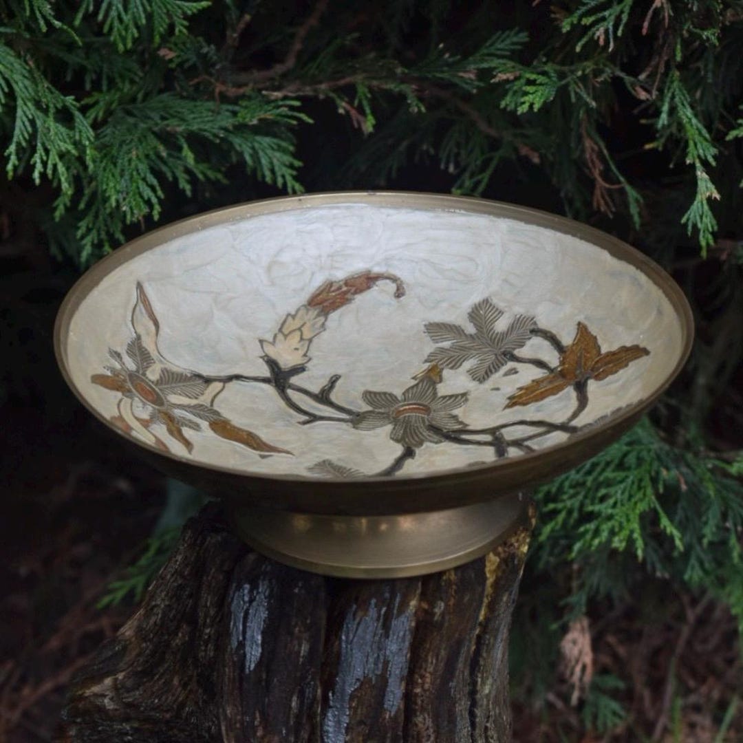 Vintage Brass Bowl , Witch Altar Decor - Etsy