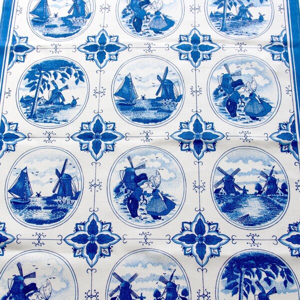 Delft Blue Fabric - Etsy