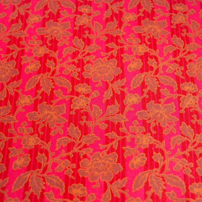 Vintage Laura Ashley - KASHMIR - Sienna Multi Red, Upholstery Cotton ...