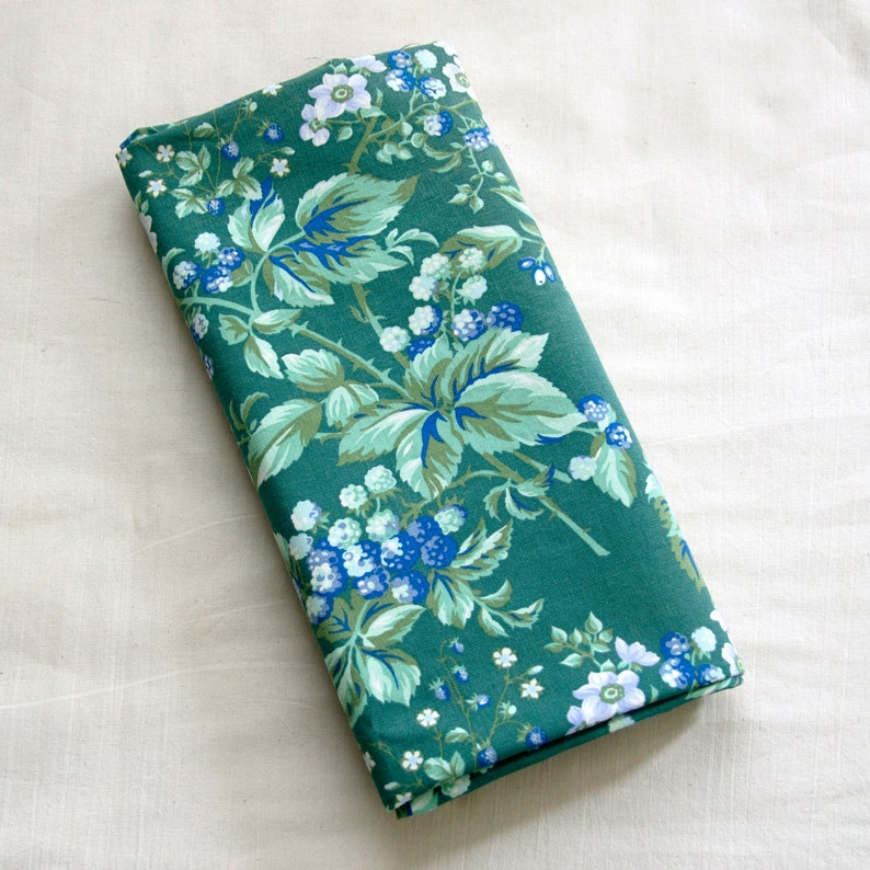 Vintage Laura Ashley - BRAMBLE - Viridian / Sapphire, Country ...