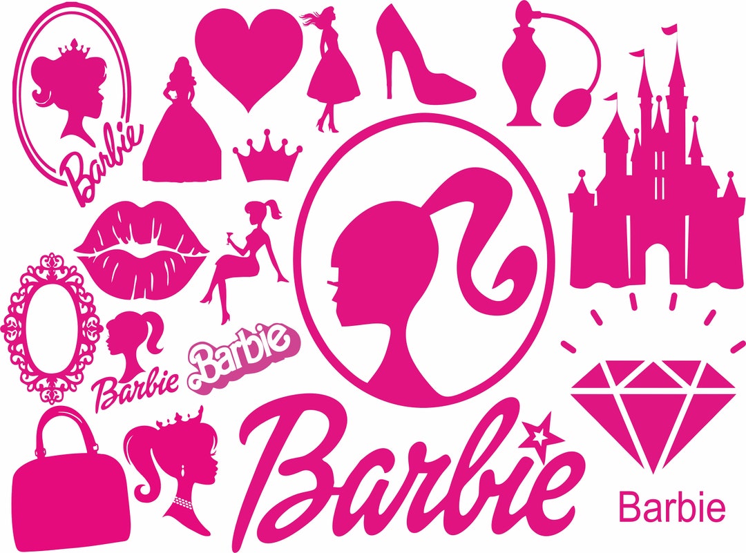 Barb Svg Bundle Svg Princess Silhouette Pink Doll Svg Girl Svg