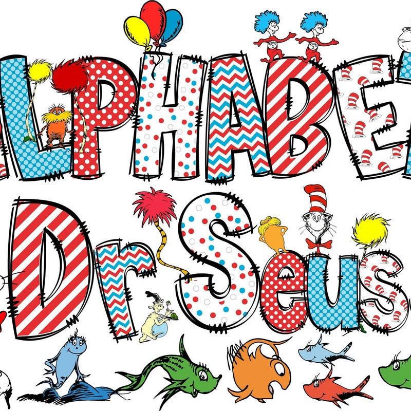Dr Seuss Letters Clipart - Etsy