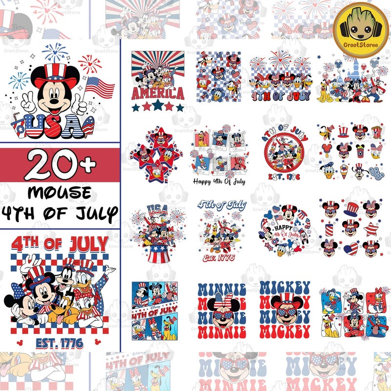 4th of July Mickey - Etsy