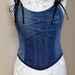 Bespoke Corset Upcycled Denim Corset Letruyph05 Custom-made Corset ...