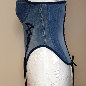 Bespoke Corset Upcycled Denim Corset Letruyph01 Custom-made Corset ...