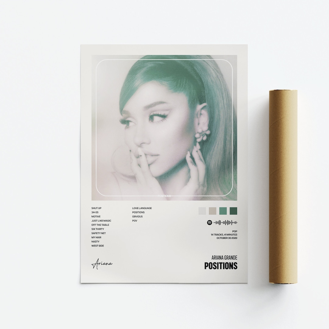 Ariana Grande, Positions, Minimalist Print/poster, Music Album ...