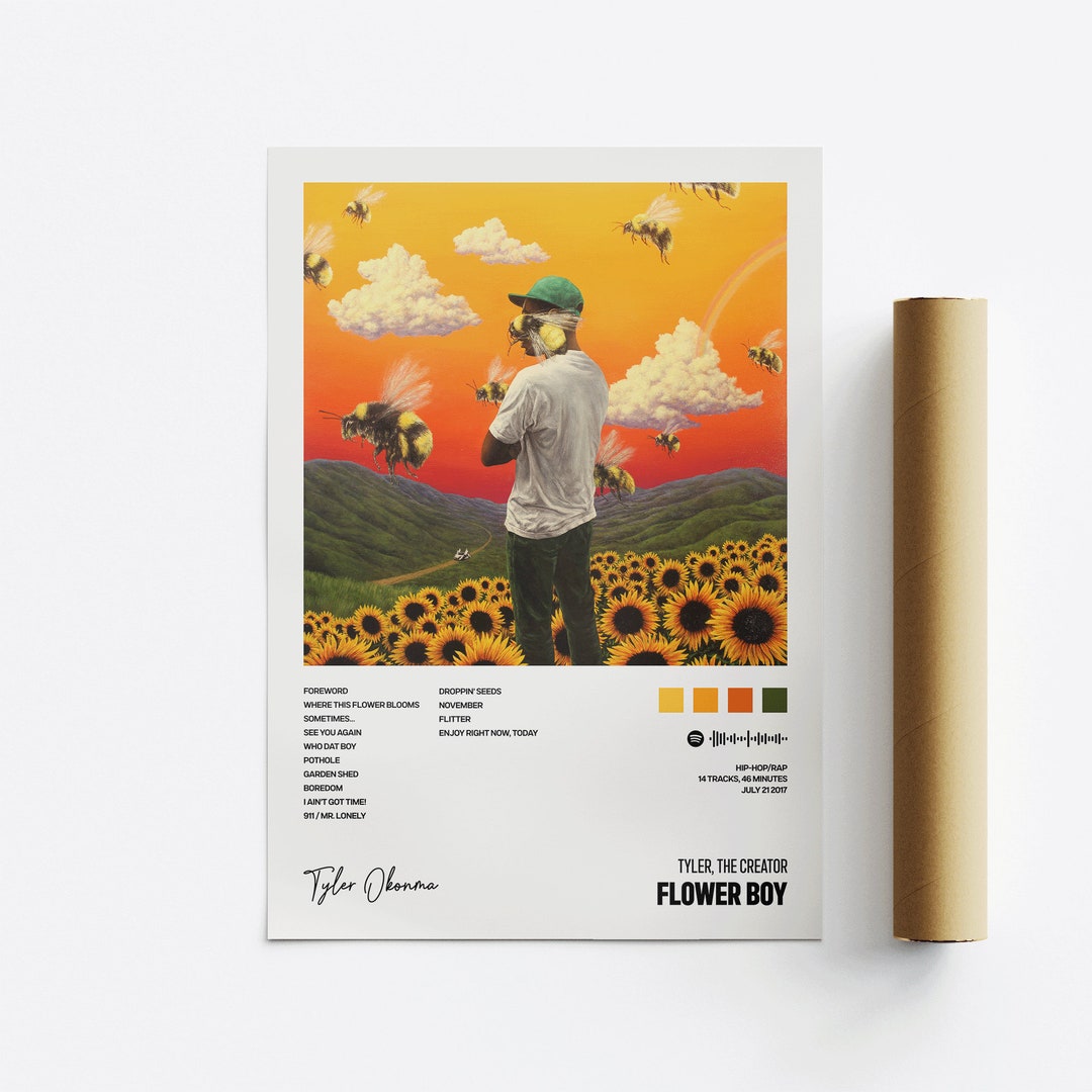 Tyler, the Creator, Flower Boy, Minimalist Print/poster, Music Album ...