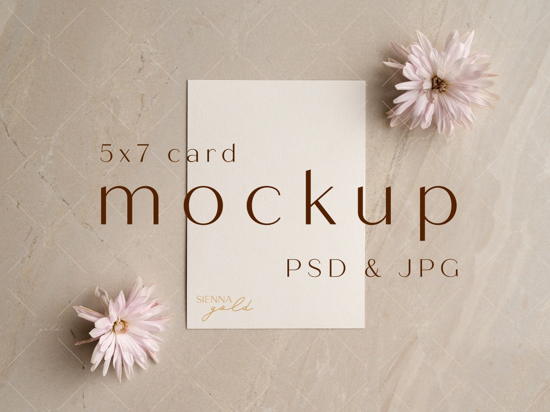 Girls Card Mock-up Pink Stationery Girl Birthday Card Mock-up - Etsy