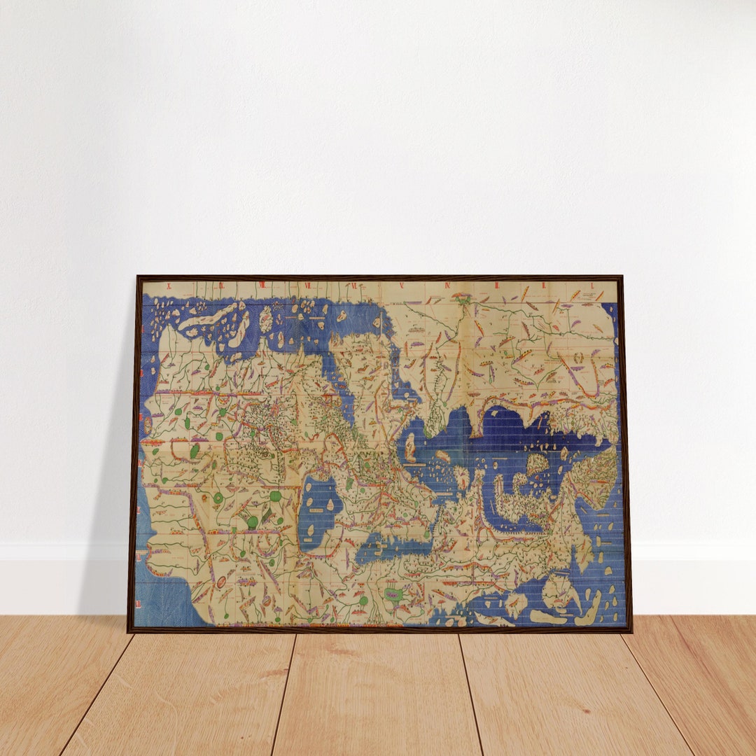 The Al Idrisi (1154 AD) Map of the World - Tabula Rogeriana - Etsy