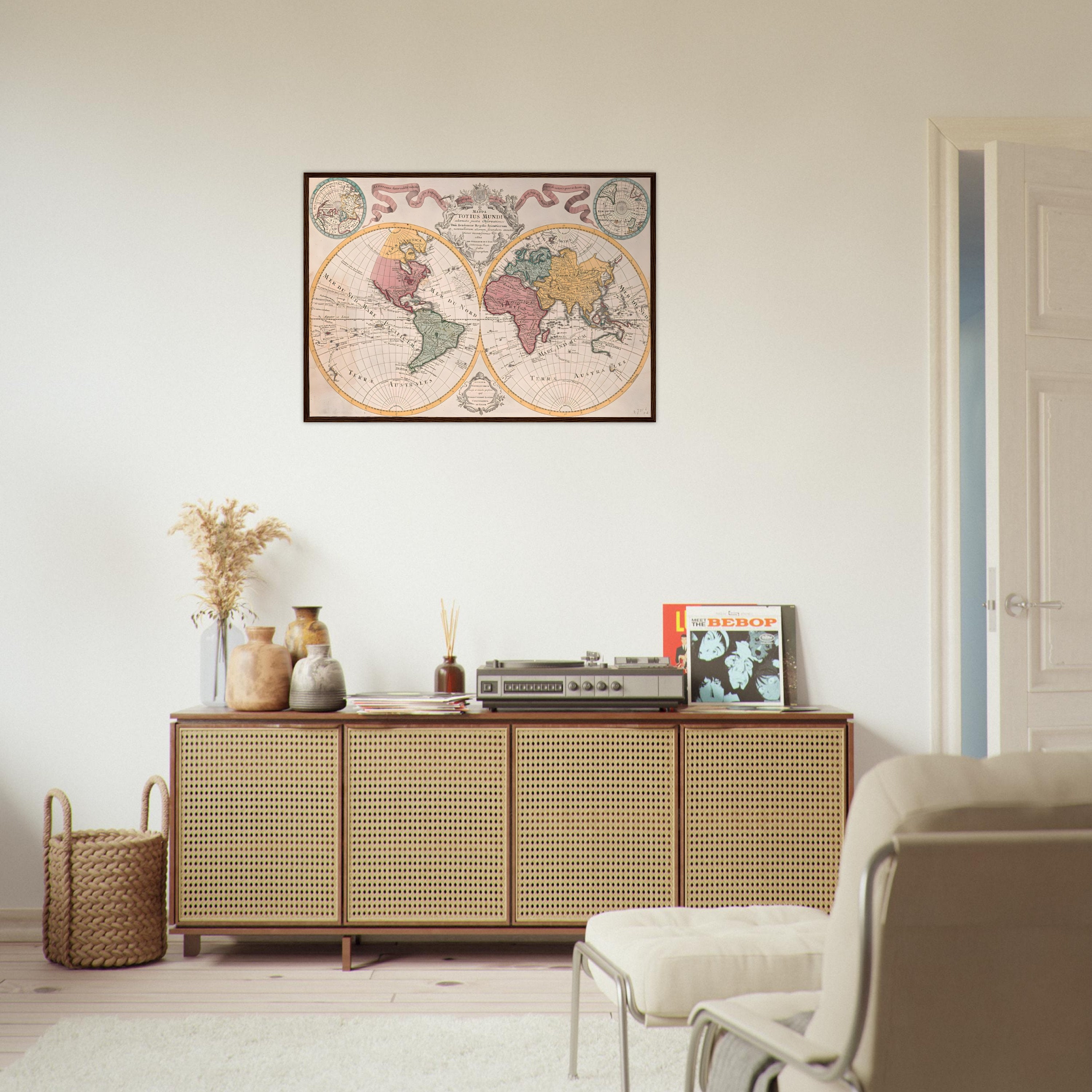 World Map 1775 Mappa Totius Mundi From Work of Guillame - Etsy