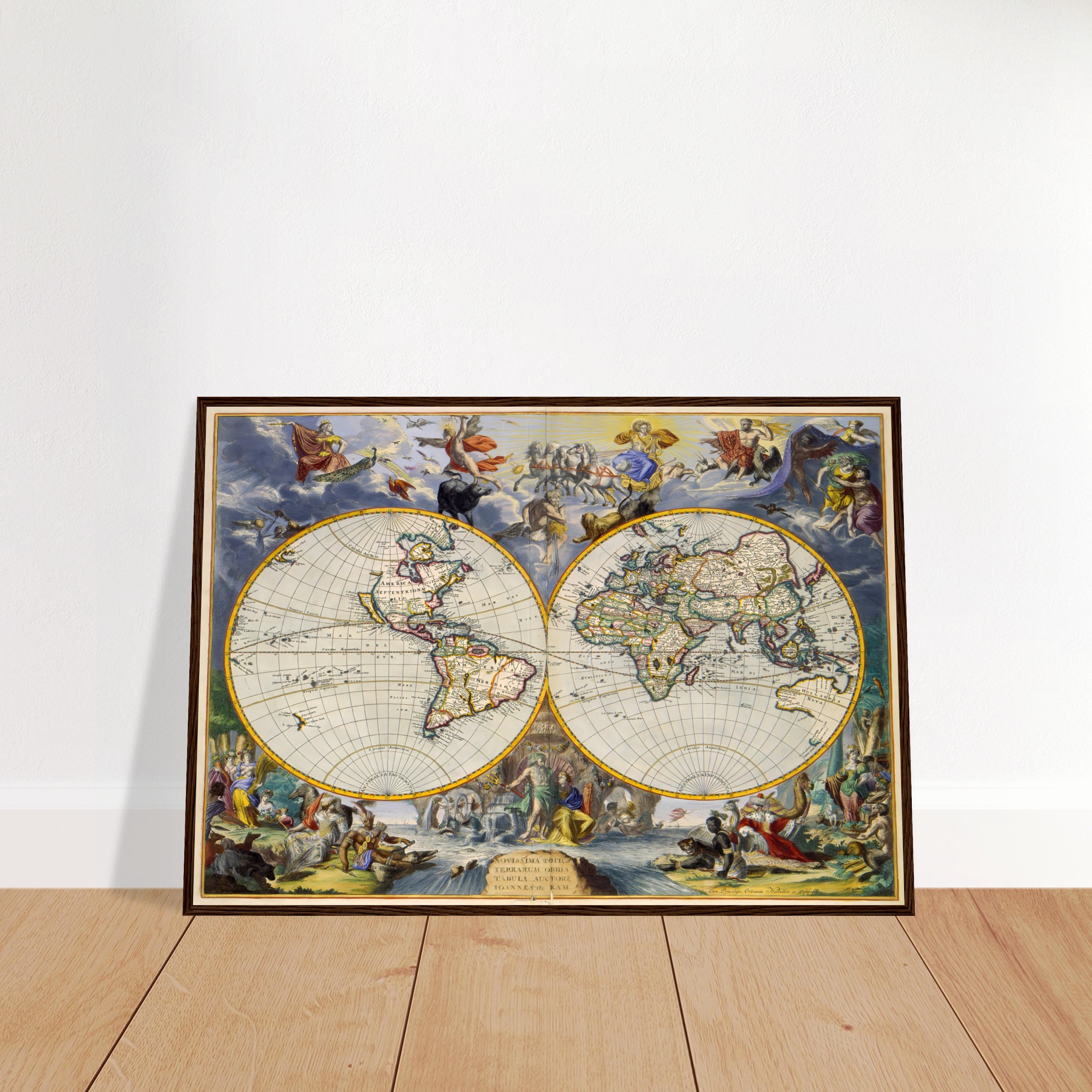 World Map (1689) From the Atlas Van Der Hagen (museum Quality Paper ...