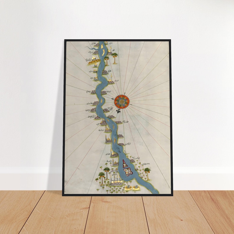 Map of the River Nile 1525 AD From the Work of Piri Reis - Etsy Australia
