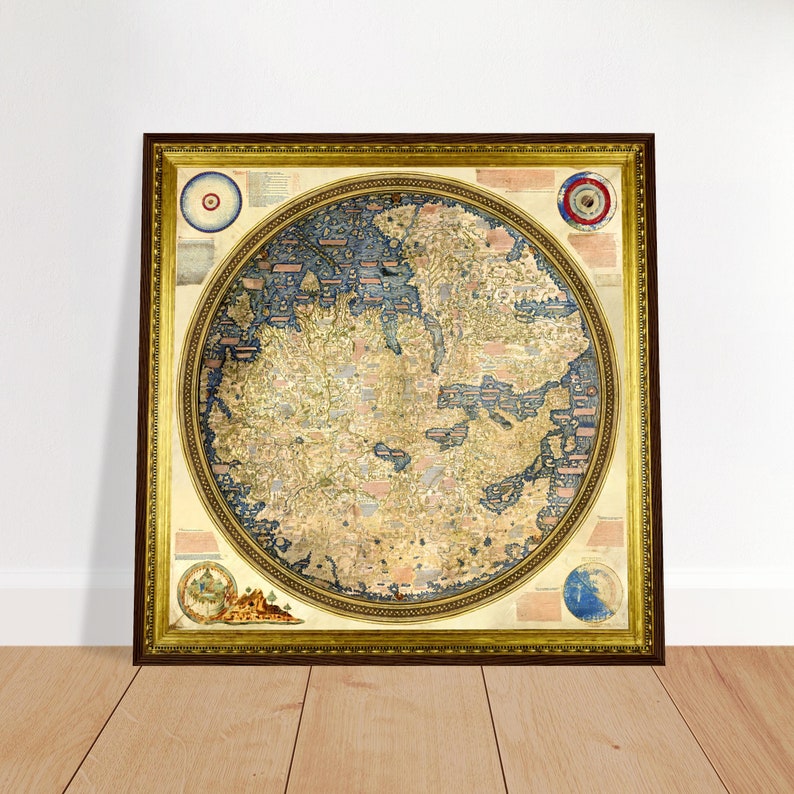The Fra Mauro (1450 AD) Map of the World - Original Version - Etsy