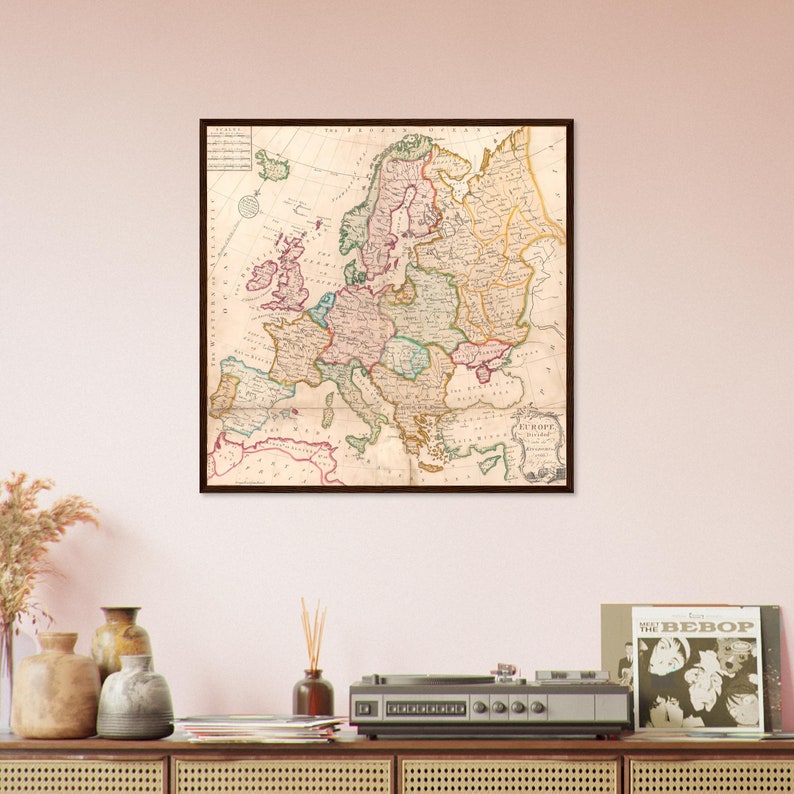 Map of Europe (1766) John Spilsbury (museum Quality - Wooden Frame) - Etsy
