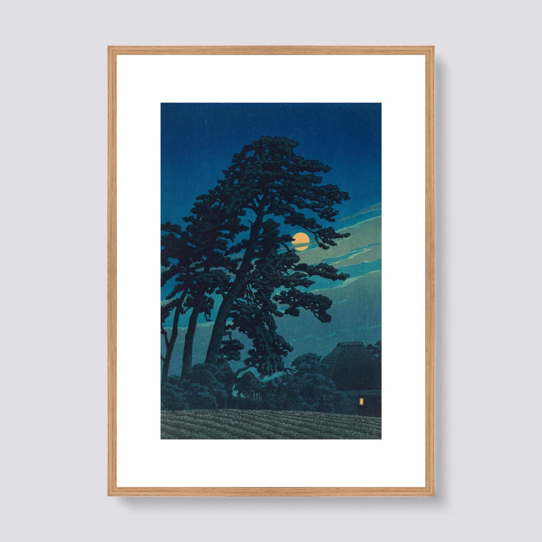 Hasui Kawase Full Moon in Magome 1930 Fine Art Giclée Print - Etsy
