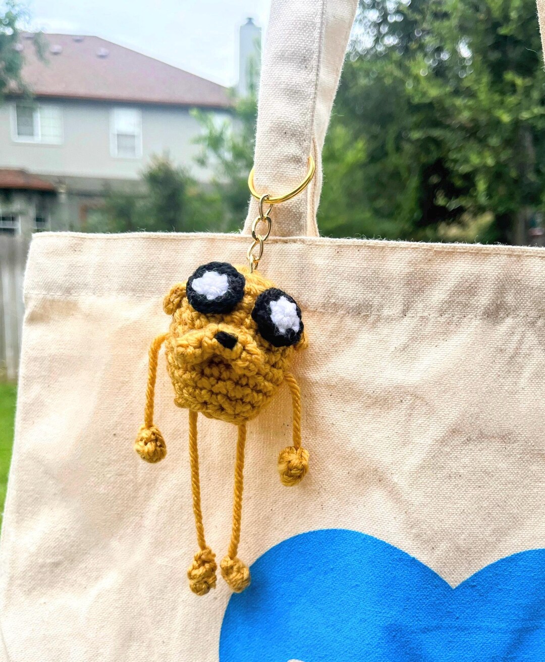 Adventure Time Jake the Dog Keychain | Fidget Keychain | Crochet ...