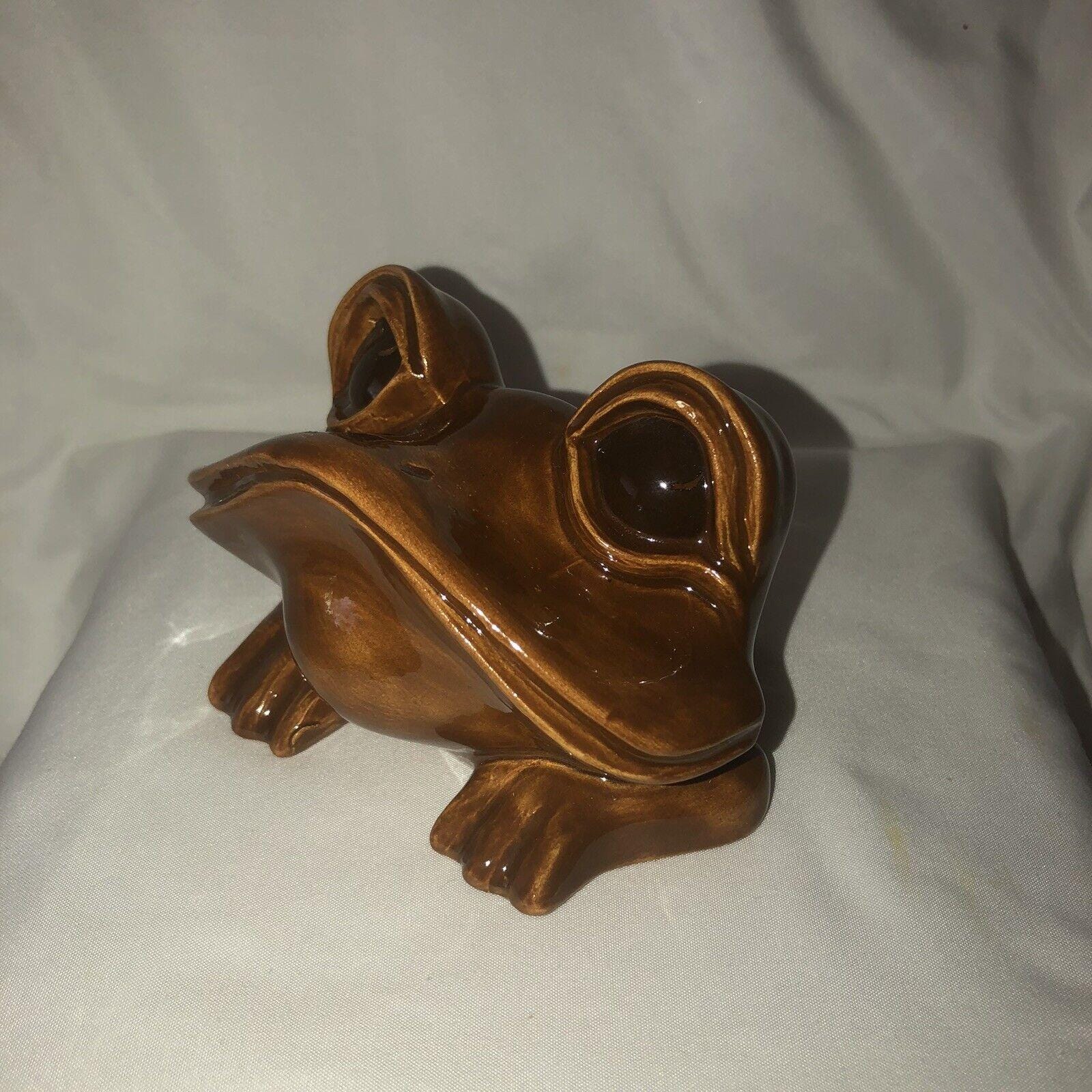 RARE Vintage Arnels Ceramic Wide Mouth Frog Figurine Brown Adorable - Etsy