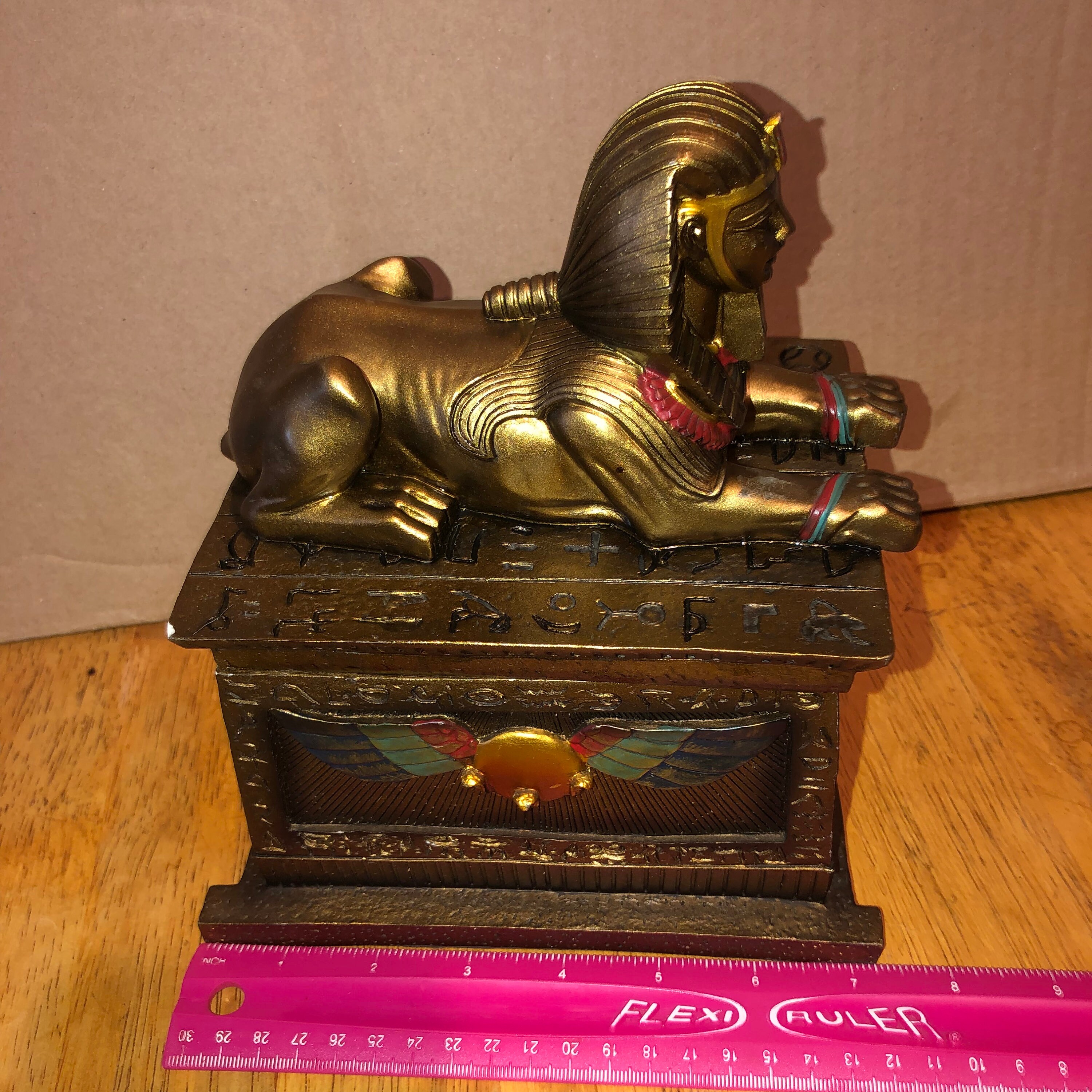 Vintage Ancient Egyptian Sphinx Sarcophagus Gold 9 Box / Figurine - Etsy