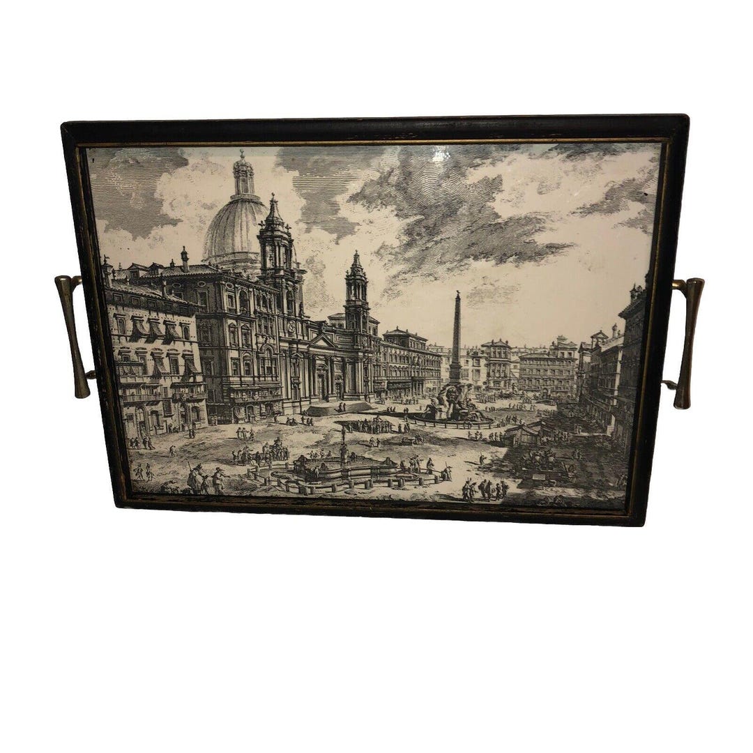ARTEX Mid-century Modern Etching Look Stand Along Not Tv Tray 15” X 21 ...