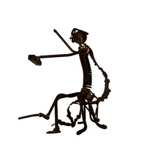 Brutalist Rustic Metal Sculpture Superhero??? VERY COOL!!! Fun - Etsy