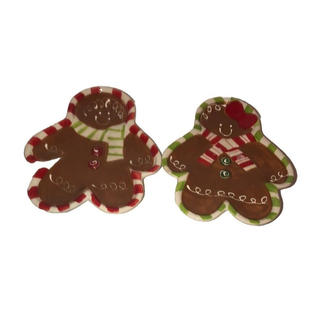 Cracker Barrel CHRISTMAS Gingerbread Man Woman Candy Trinket Dishes - Etsy