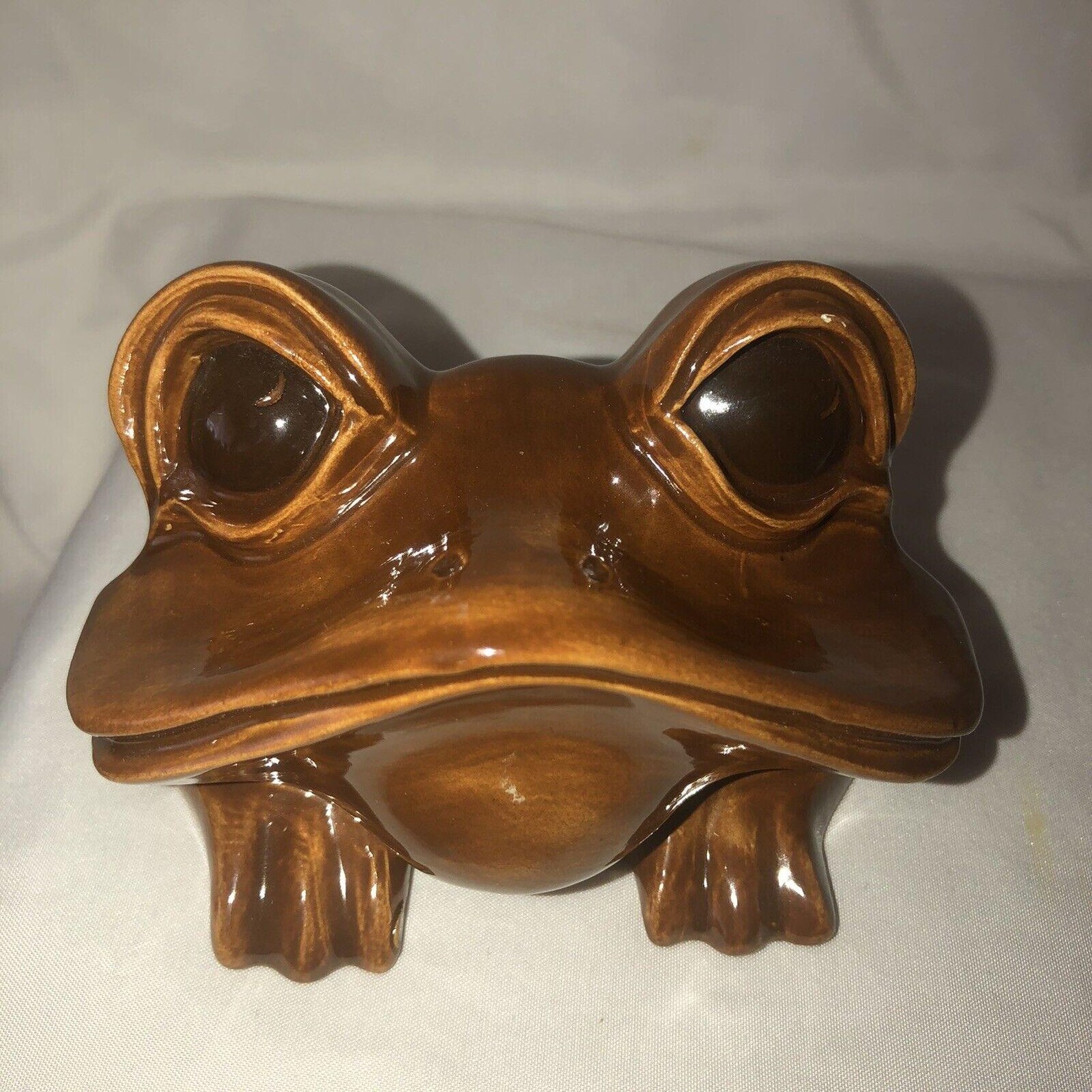 RARE Vintage Arnels Ceramic Wide Mouth Frog Figurine Brown Adorable - Etsy