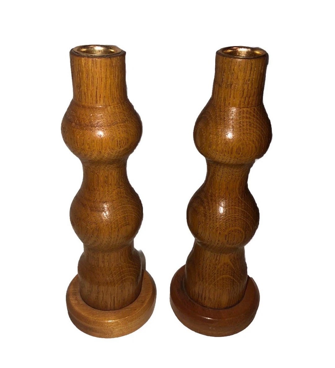 Vintage 6 Inch Wood Candle Sticks Holders Nice - Etsy
