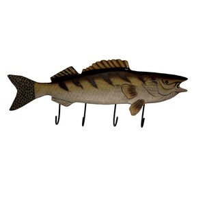 Wood Fish Shaped Wall Coat Rack Hanging Hooks - Etsy