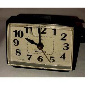 Vintage Electric Black West Clock Alarm Clock Works Great - Etsy