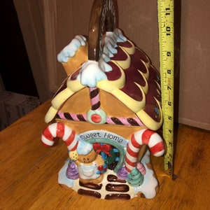 Adorable Ceramic Christmas Gingerbread House and Man Cookie Jar - Etsy