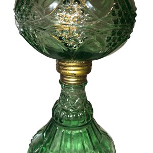 Green Kerosene Lamp and Globe 18” Vintage Glass Hong Kong - Etsy