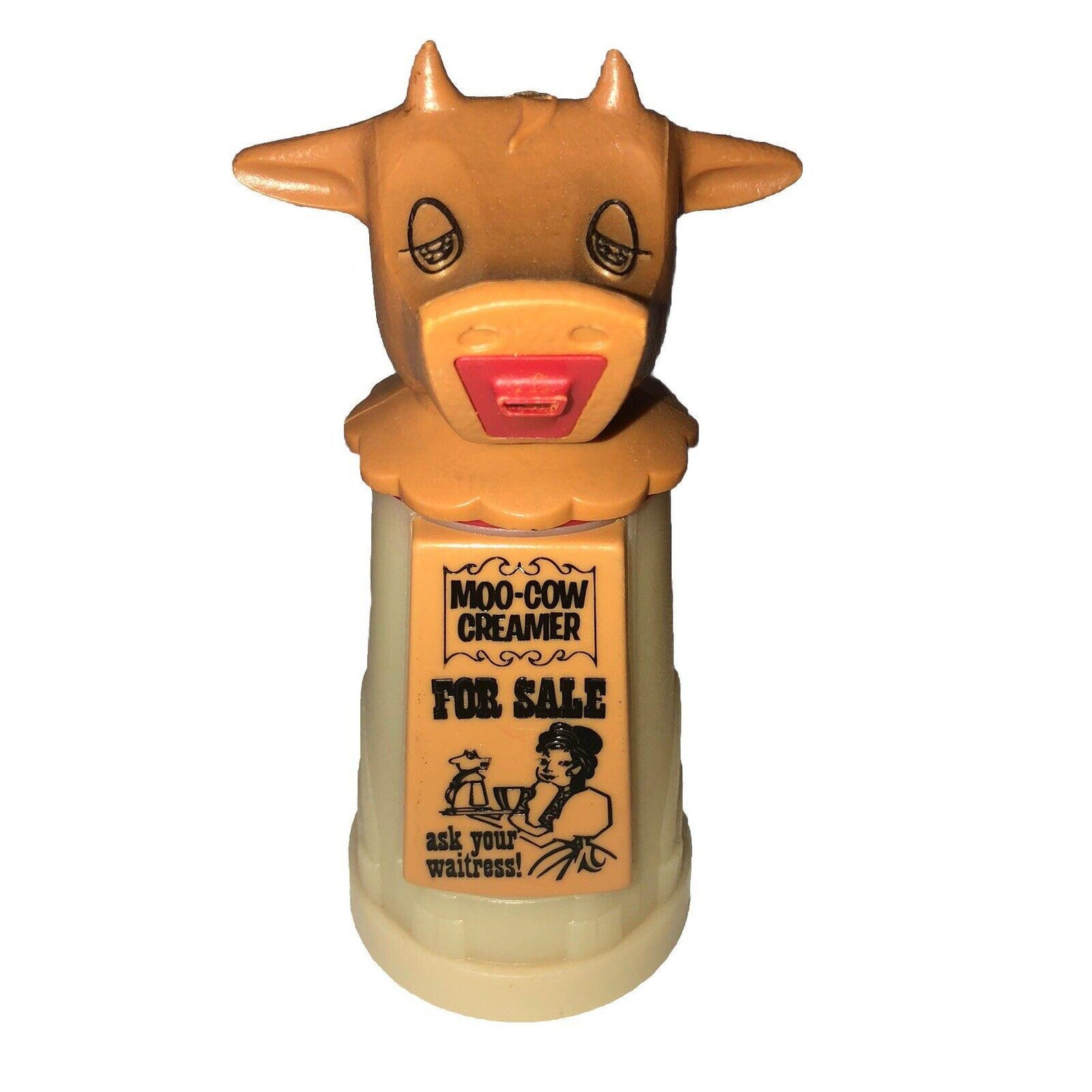 Vintage USA Whirley Cow Shaped Moo Moo Creamer Fir Sale Ask Waitress 3 ...