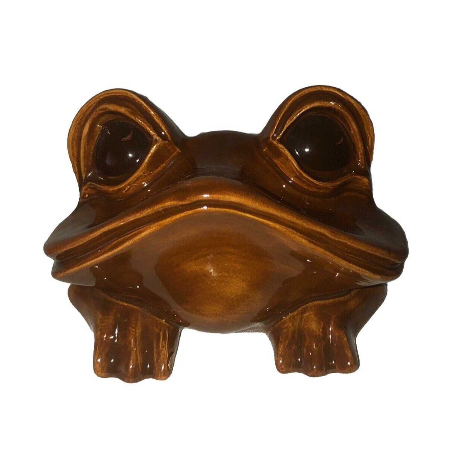 RARE Vintage Arnels Ceramic Wide Mouth Frog Figurine Brown Adorable - Etsy