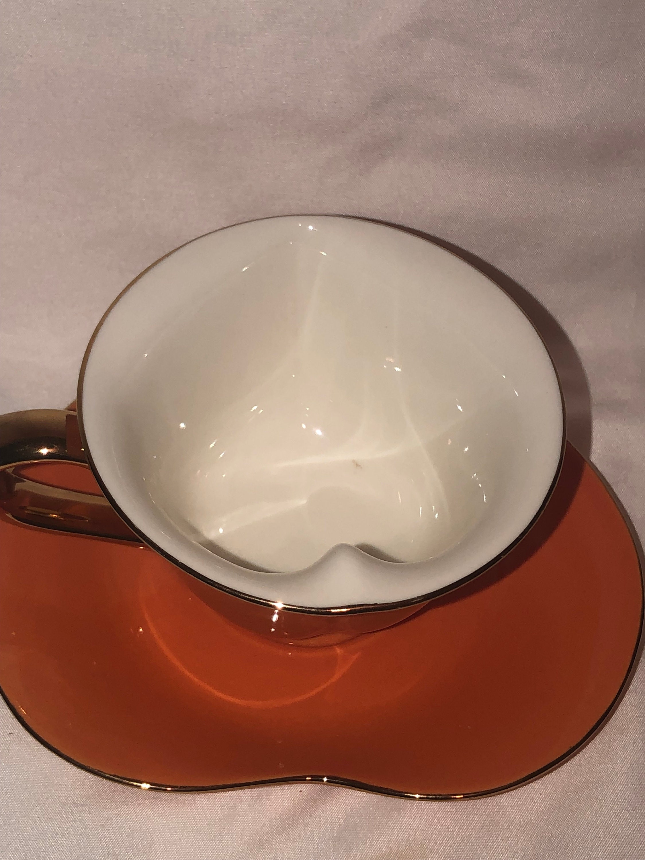 Classic Coffee Tea Heart Shaped Cup & Saucer Ceramic for Valentines Day ...