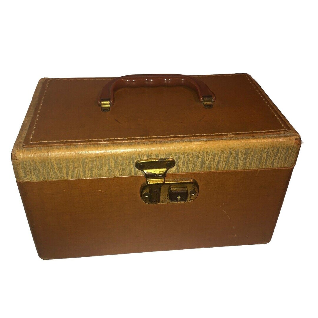 Vintage Train Case Suitcase Box Distressed Wood Structure - Etsy