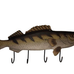 Wood Fish Shaped Wall Coat Rack Hanging Hooks - Etsy
