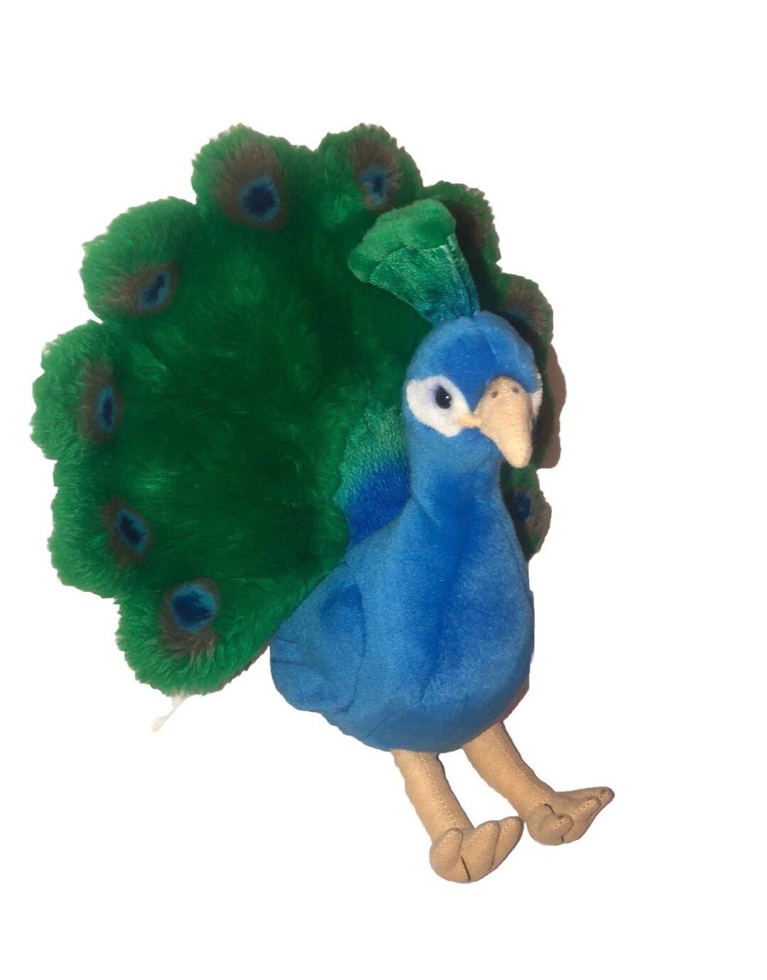 FAO Schwarz Peacock 15" Plush Stuffed Animal Blue/green Feathers ...
