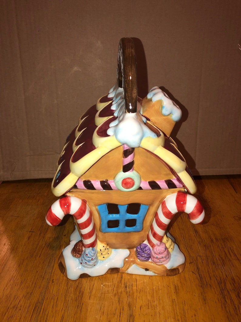 Adorable Ceramic Christmas Gingerbread House and Man Cookie Jar - Etsy