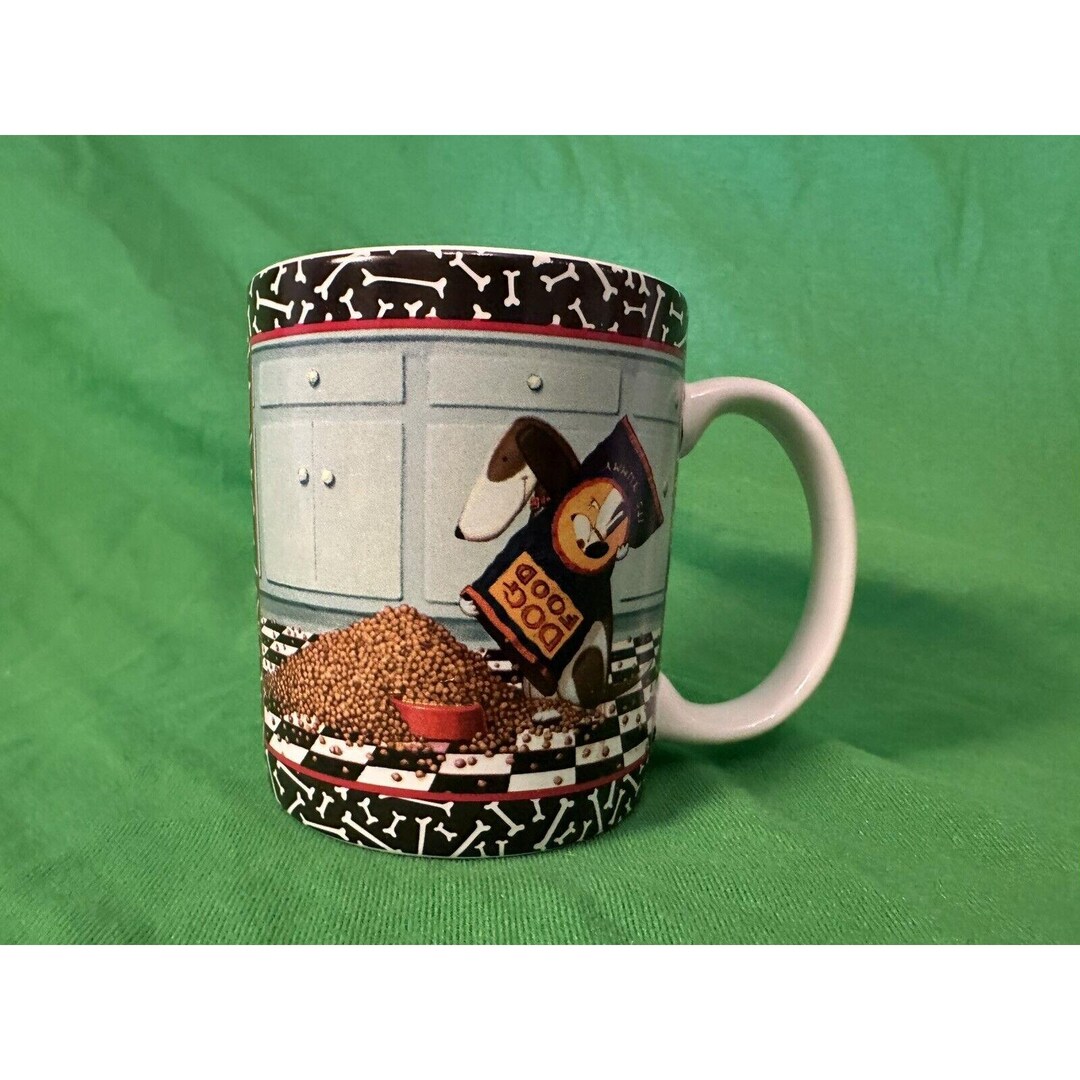 Lang Mugs 4"x3 1/4" D is for Dog Ned Young Coffee Tea Mug Cup Food NY ...