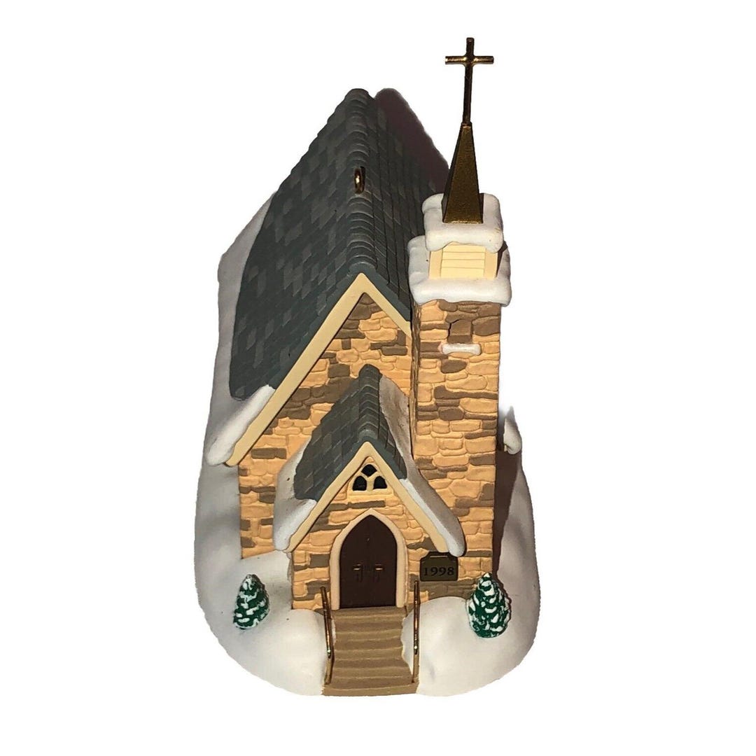 1998 Hallmark Keepsake the Stone Church Candlelight Services Ornament ...
